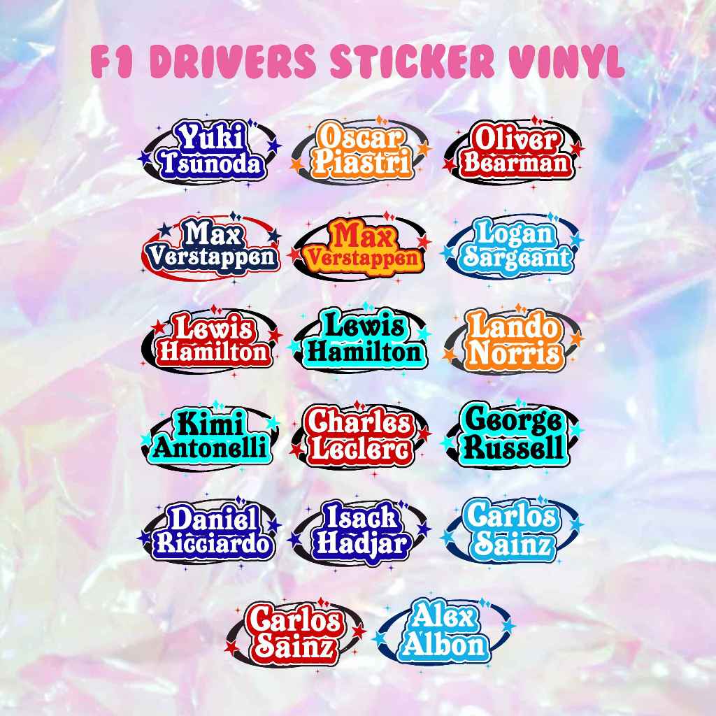 Jual [READY] F1 Drivers Name Sticker | Shopee Indonesia