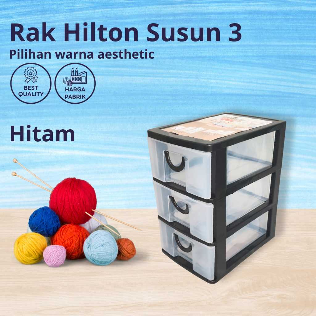 Jual RAK LACI MINI Hilton susun 3 - Kotak Make Up/ Laci Mini Aesthetic ...