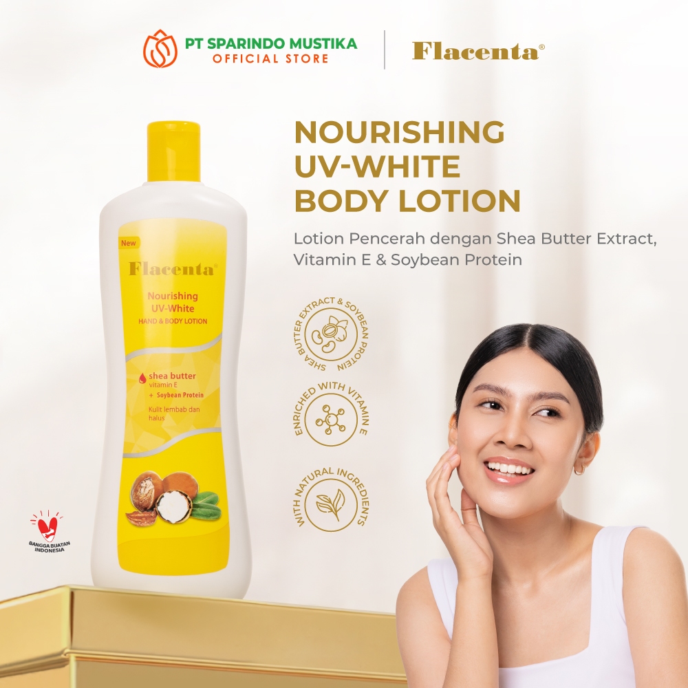 Jual FLACENTA Hand & Body Lotion Shea Butter 500ml UV White Lotion ...