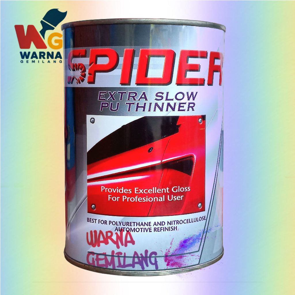 Jual Cat Thiner PU Extra Slow Spider 1Liter | Shopee Indonesia