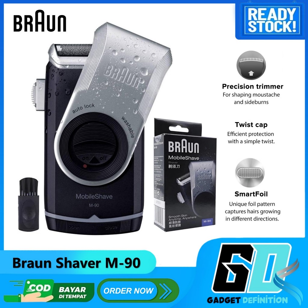 Jual Braun Mini Shaver M90 M60 Alat Cukur Elektrik Kumis Jenggot Travel ...