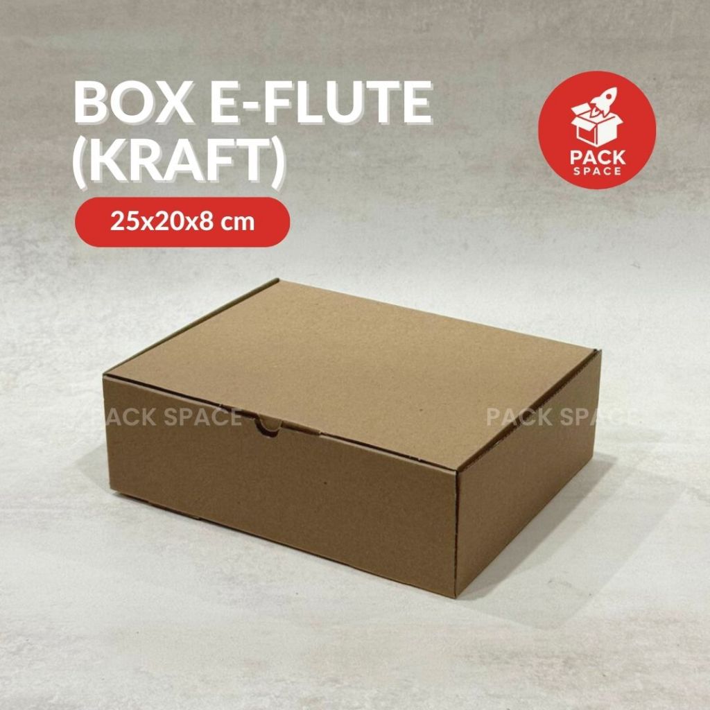 Jual Box Kardus E-Flute Coklat Untuk Packaging Olshop Sovenir Kotak ...