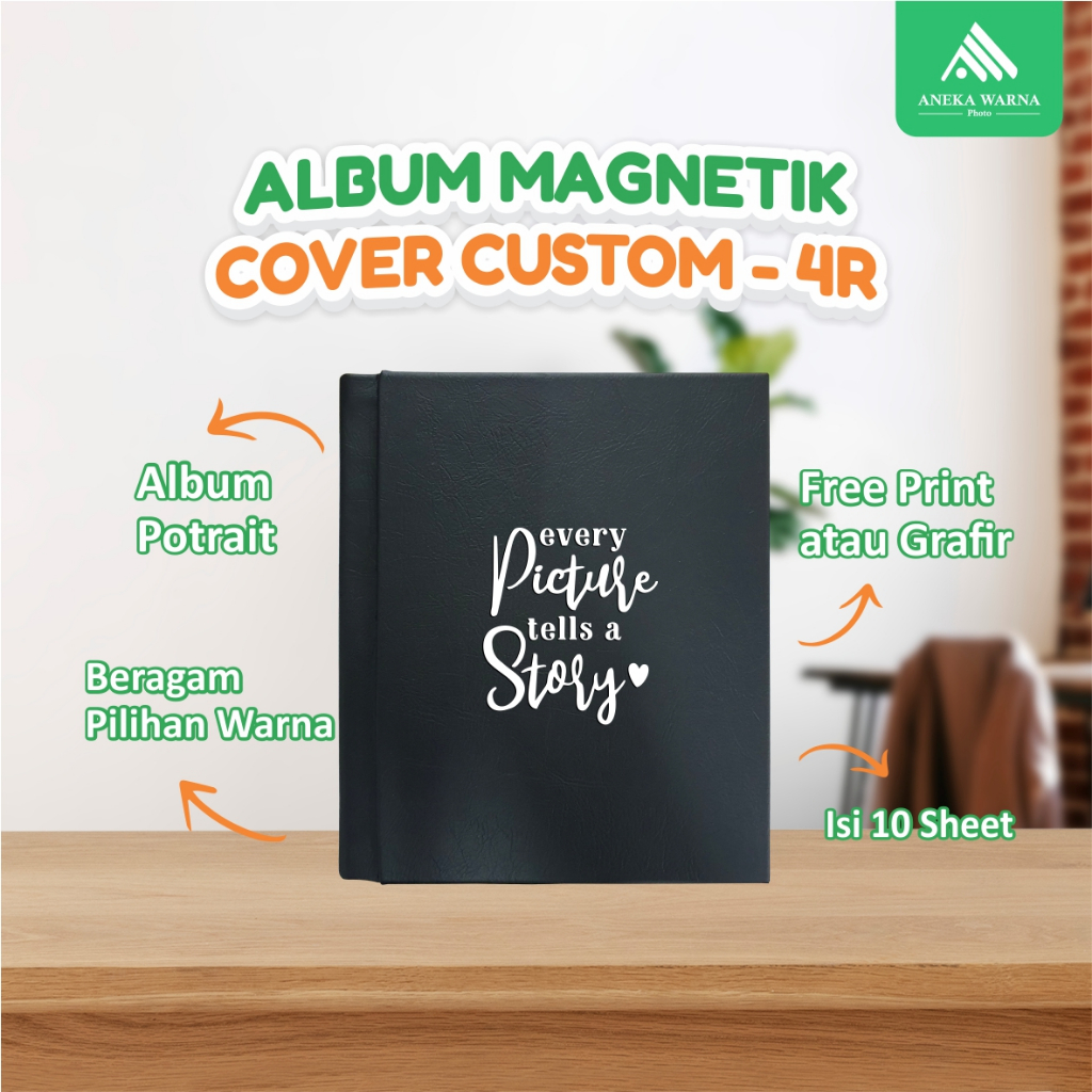 Jual Album Foto Magnetik 4R - Cover Custom | Shopee Indonesia