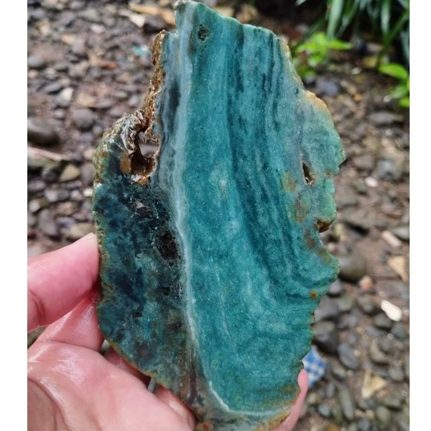 Jual suiseki batu alam bahan batu akik lempengan mosh agate lumut super ...