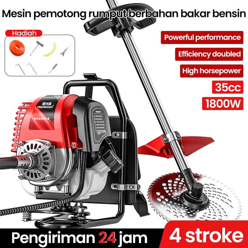 Jual Mesin Potong Rumput Gendong 4 Tak Brush Cutter Mesin pemotong rumput genggam Mesin pemotong ...