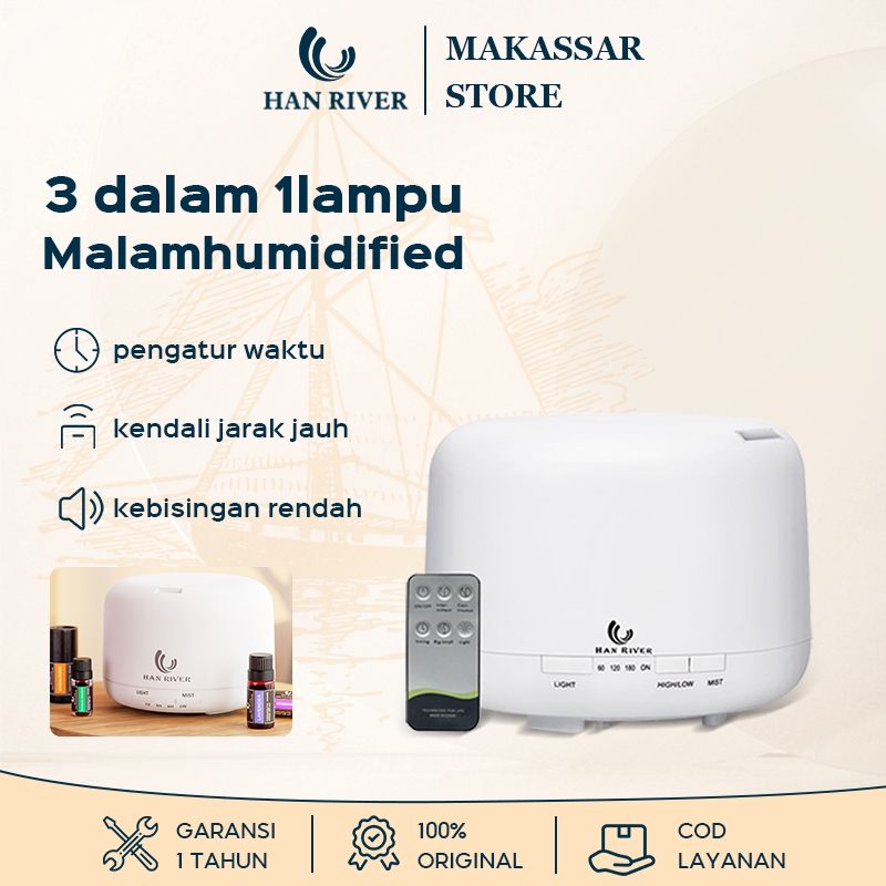 Jual HAN RIVER Humidifier Ruangan Kendali Jarak Jauh Diffuser 500ml ...