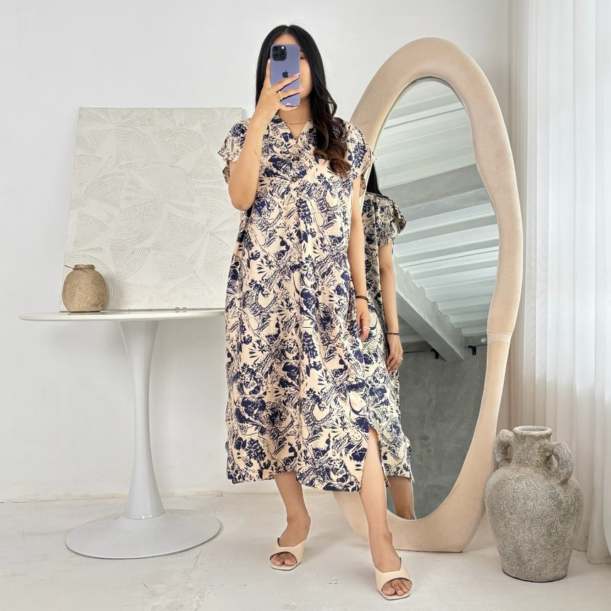 Jual Daster Busui Kerah V-neck Daster Tidur Bahan Rayon SAVA Dasteran ...