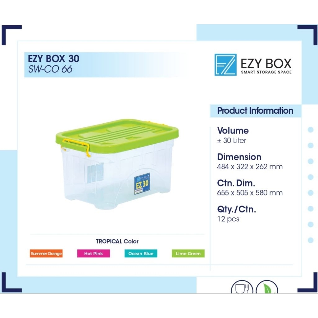 Jual EZY BOX CONTAINER BOX 30L SW-CO66 | Shopee Indonesia