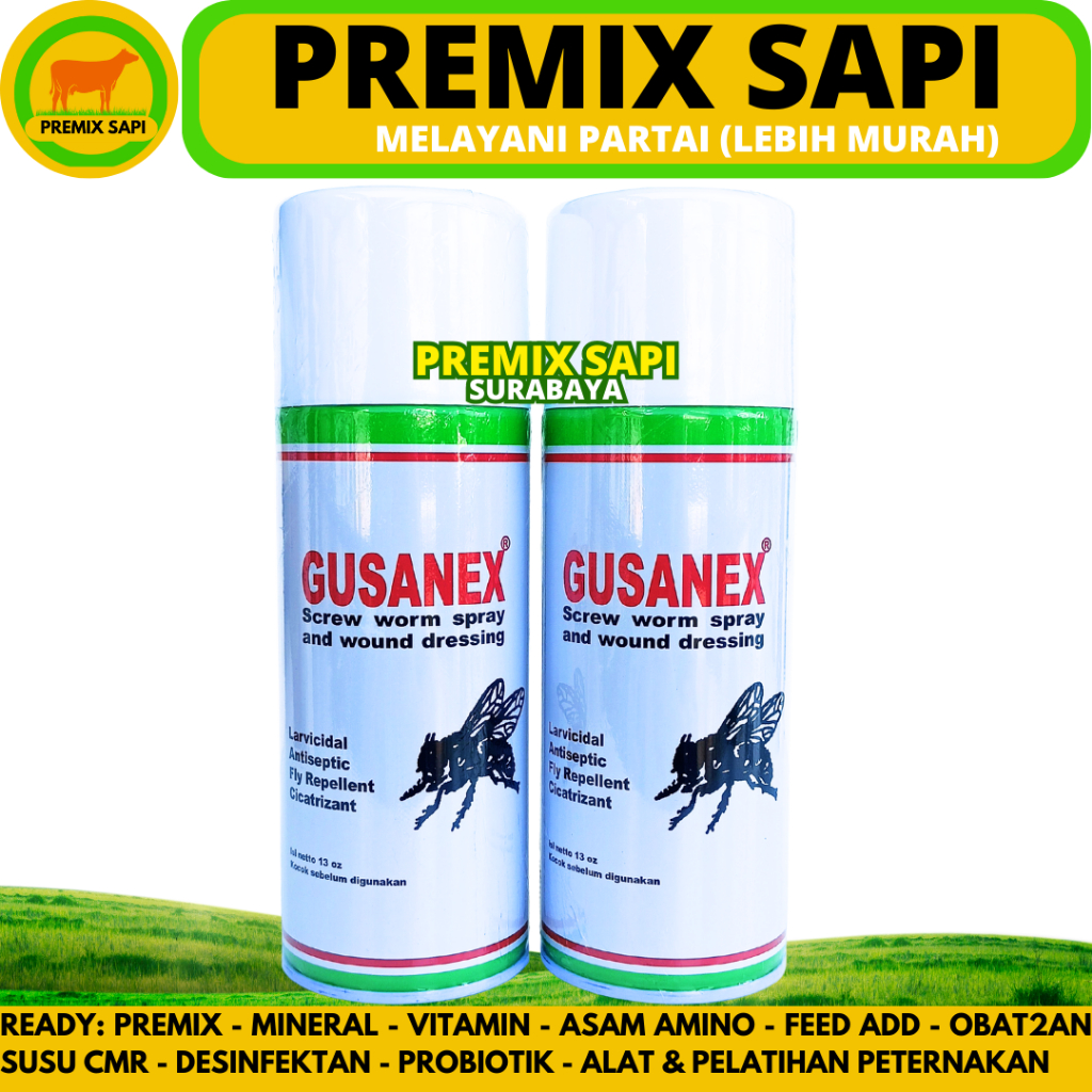 Jual GUSANEX SPRAY ORIGINAL - Obat Semprot Luka Luar Hewan Anti Lalat ...