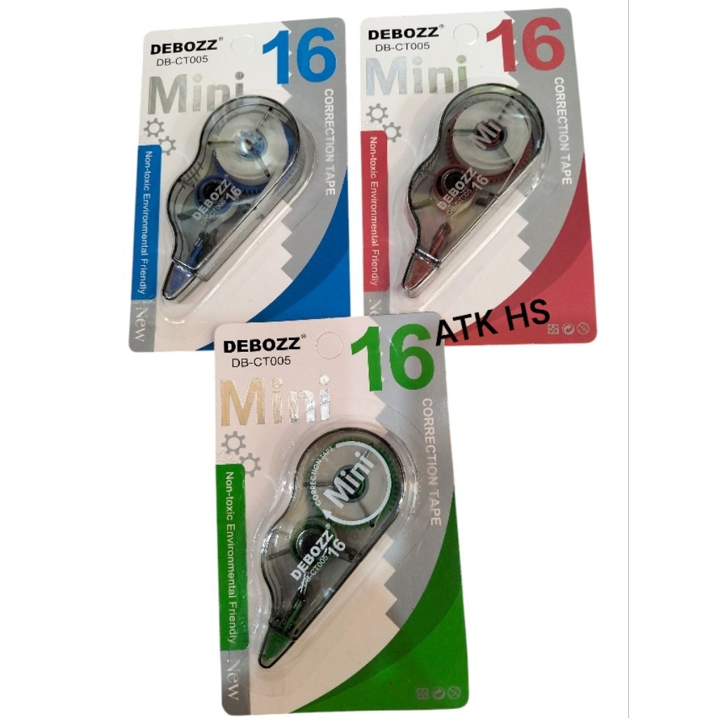 Jual Correction Tape Mini Debozz 16 Meter – Tip X Roller Non-Toxic ...