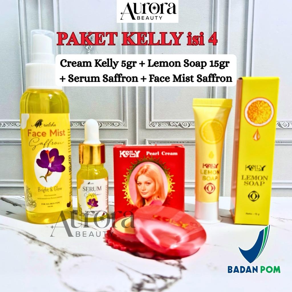 Jual Paket Kelly 4 in 1 Kelly Pearl Cream 5gr + Kelly Lemon Soap 15 gr ...