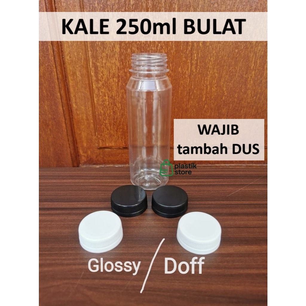 Jual SET (Botol + Tutup) - Jual Terpisah DUS - Botol Kale BULAT TEBAL ...