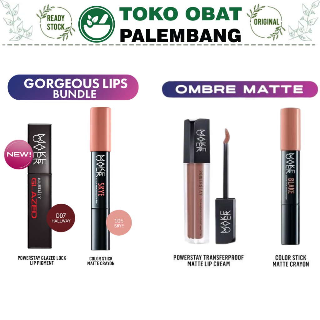 Jual MAKE OVER LIPS BUNDLE GLAM LIP STATEMENT GORGEOUS COLOR STICK ...