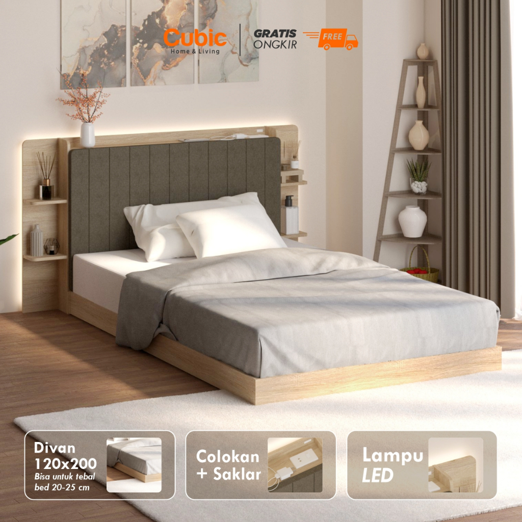 Jual Cubic Dipan Kasur 120 X 200 / Ranjang Tempat Tidur / LUNA HBD 122 ...