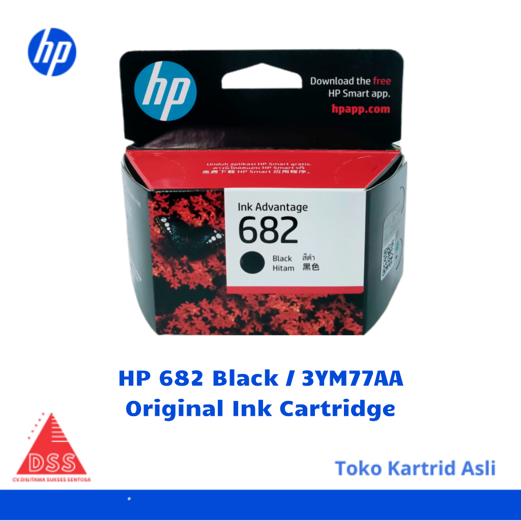 Jual HP 682 Black Original Ink Advantage Cartridge | Shopee Indonesia