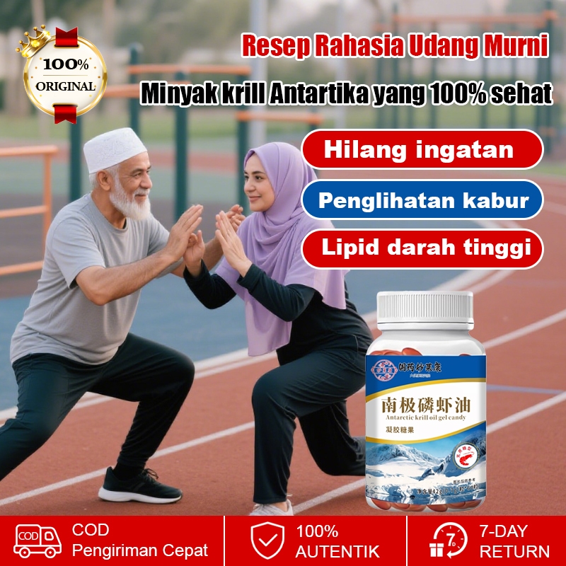 Jual Minyak krill Antartika (60 kapsul) Suplemen astaxanthin alami Kaya ...