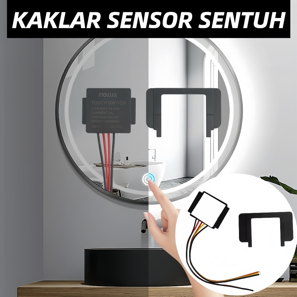 Jual Saklar Sensor Sentuh 5-12V Untuk Lampu LED Cermin Kamar Mandi ...