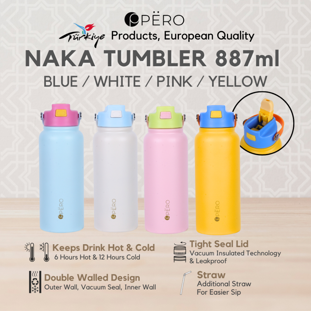 Jual Pero Permos Naka Tumbler 887ml / Tumbler Vacuum Tahan Panas dan ...