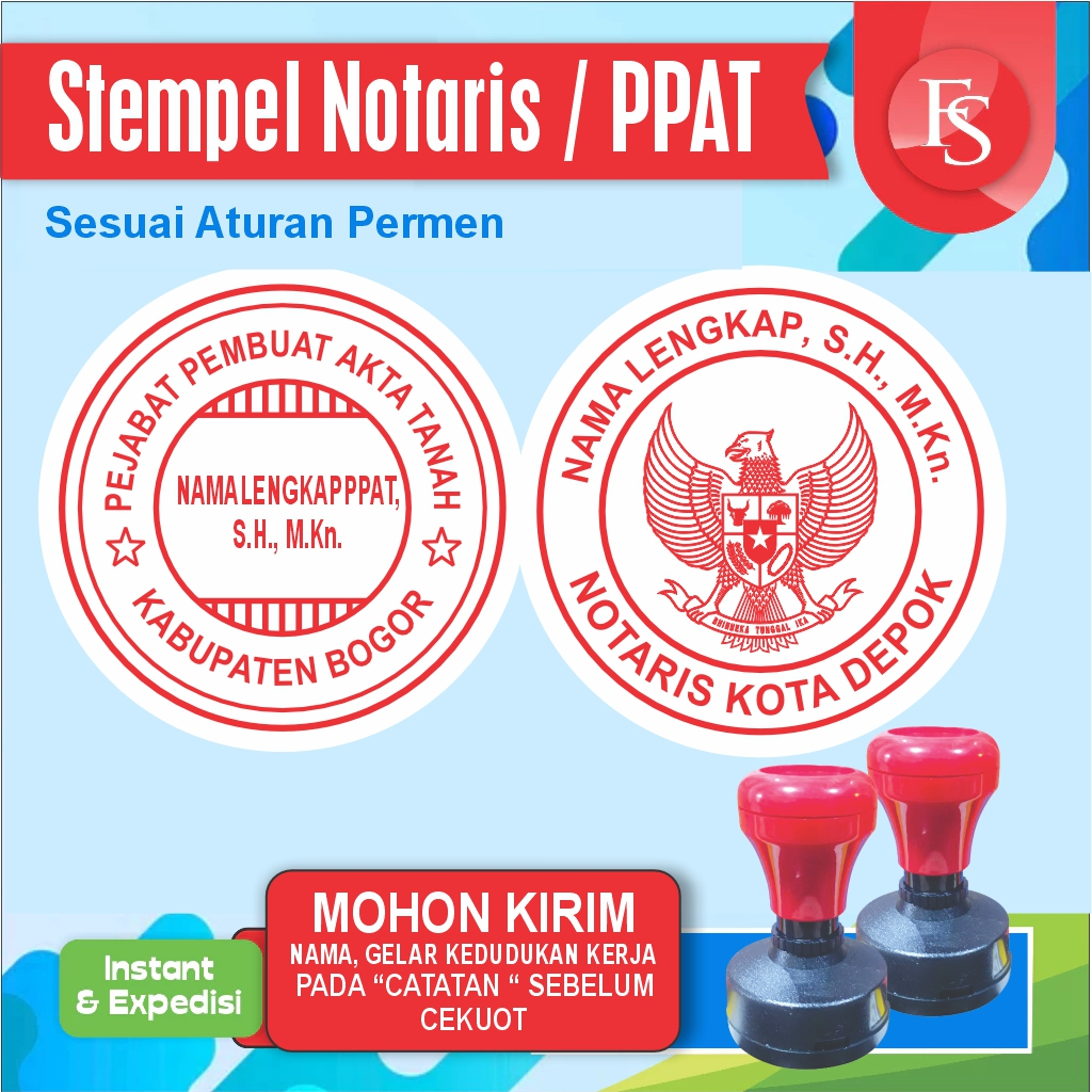 Jual Stempel Pejabat NOTARIS / PPAT | Shopee Indonesia