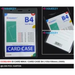 Jual PLASTIK ID CARD B4 / CARD CASE B4 SQUEEZY CCSQ-904 150MM X 105 MM ...