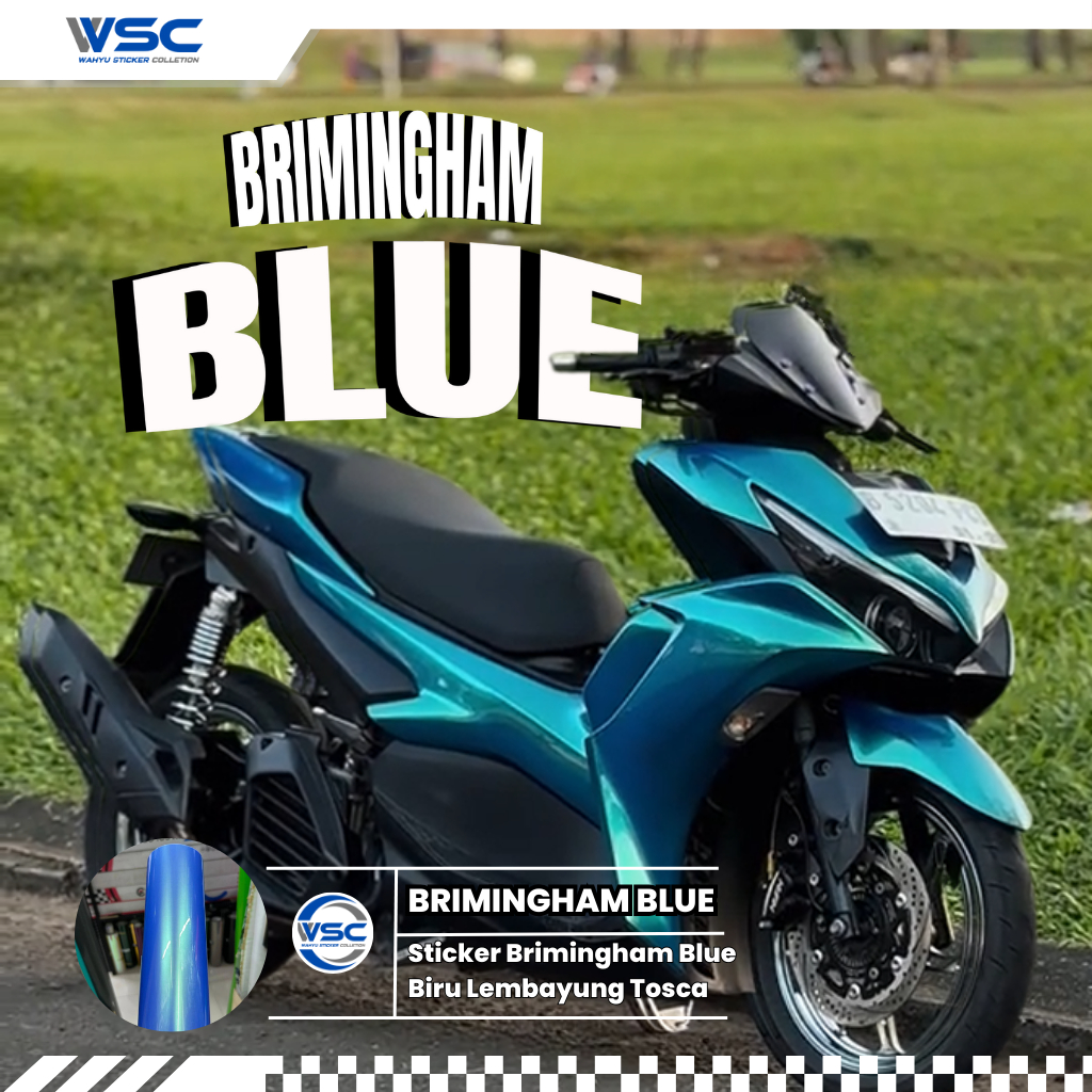 Jual Stiker Skotlet Motor Brimingham Blue Metalik Biru Lembayung Hijau ...