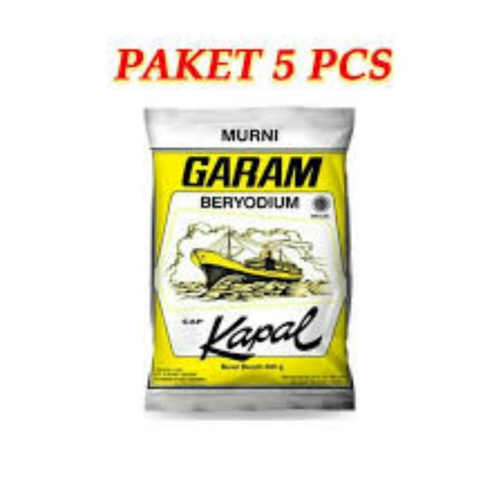 Jual Garam Cap Kapal 250 gram {PAKET ISI 5 PCS} | Shopee Indonesia