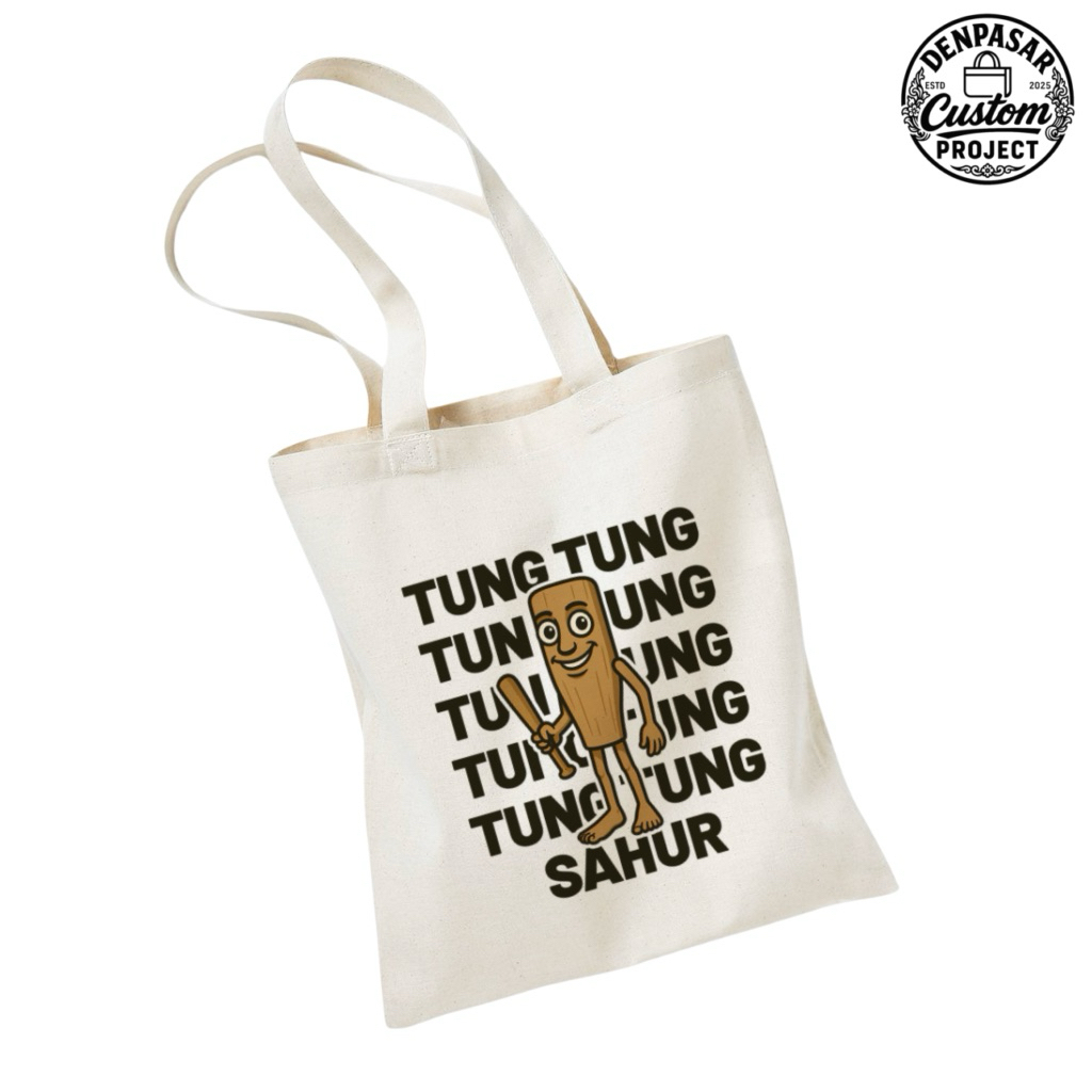 Jual Totebag Motif TungTung Sahur Untuk Pria dan Wanita / Tas Tote bag ...