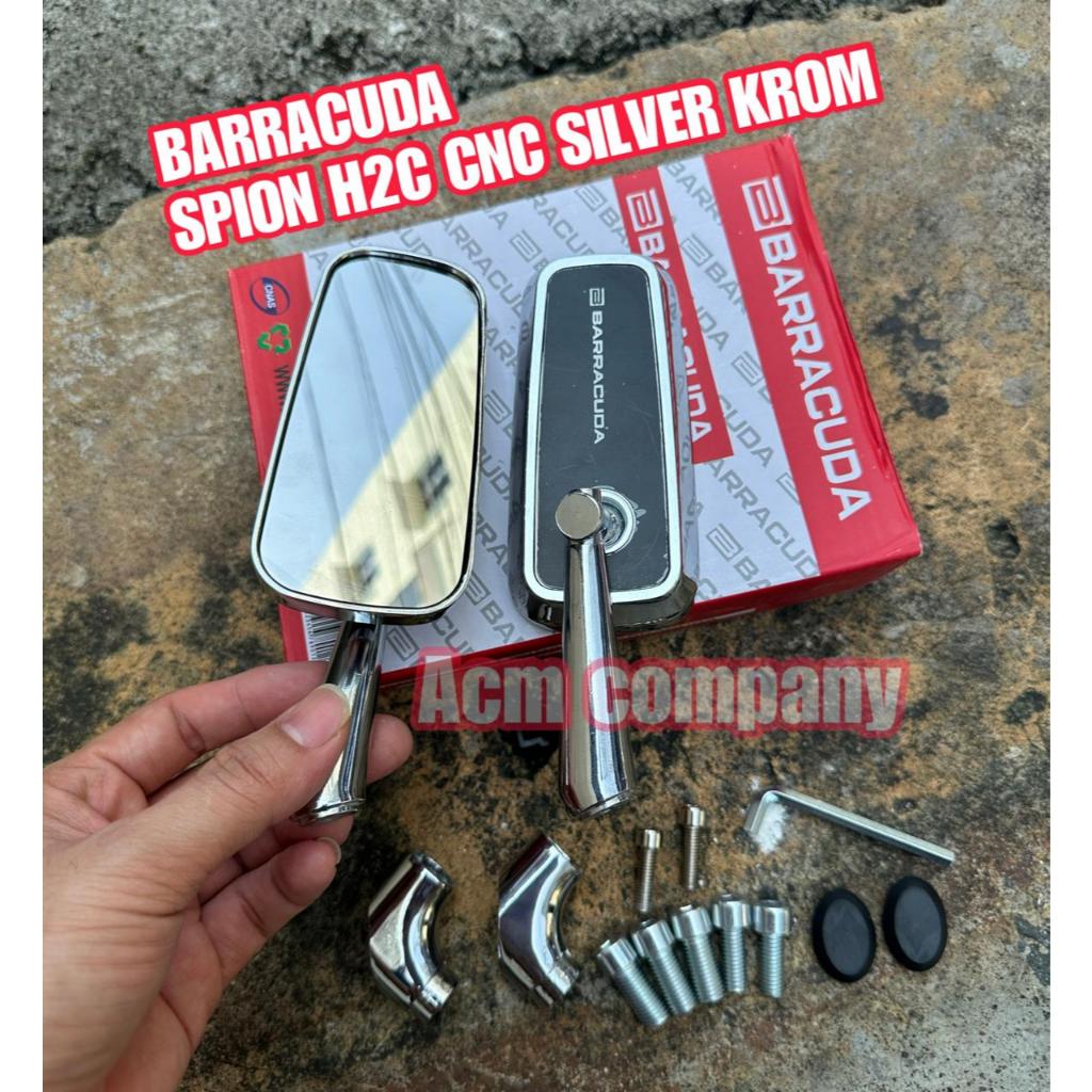 Jual BARACUDA H2C VIETNAM SPION TANDUK SILVER KROM CNC KACA PUTIH VESPA ...