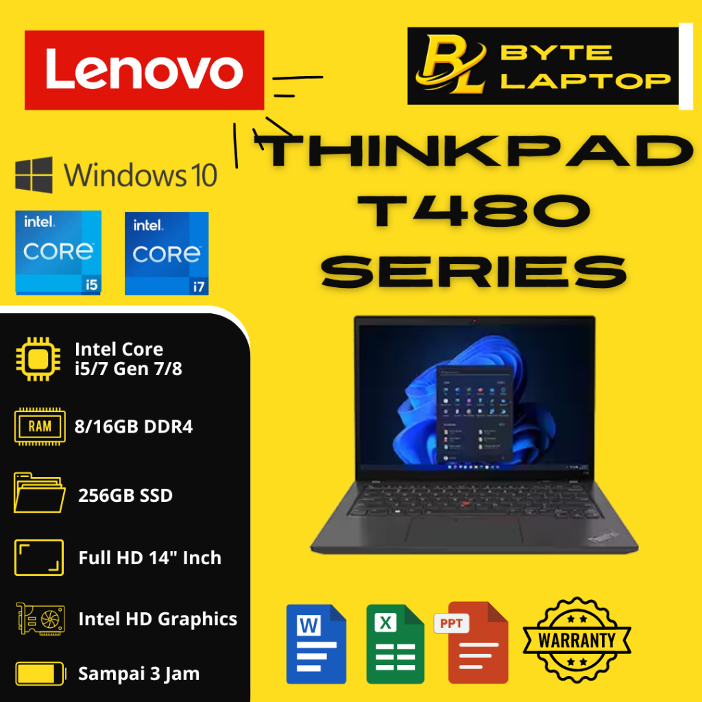 Jual LENOVO THINKPAD seris T480s T490s core i5 Gen 8 ddr4 Ssd 256-512 ...