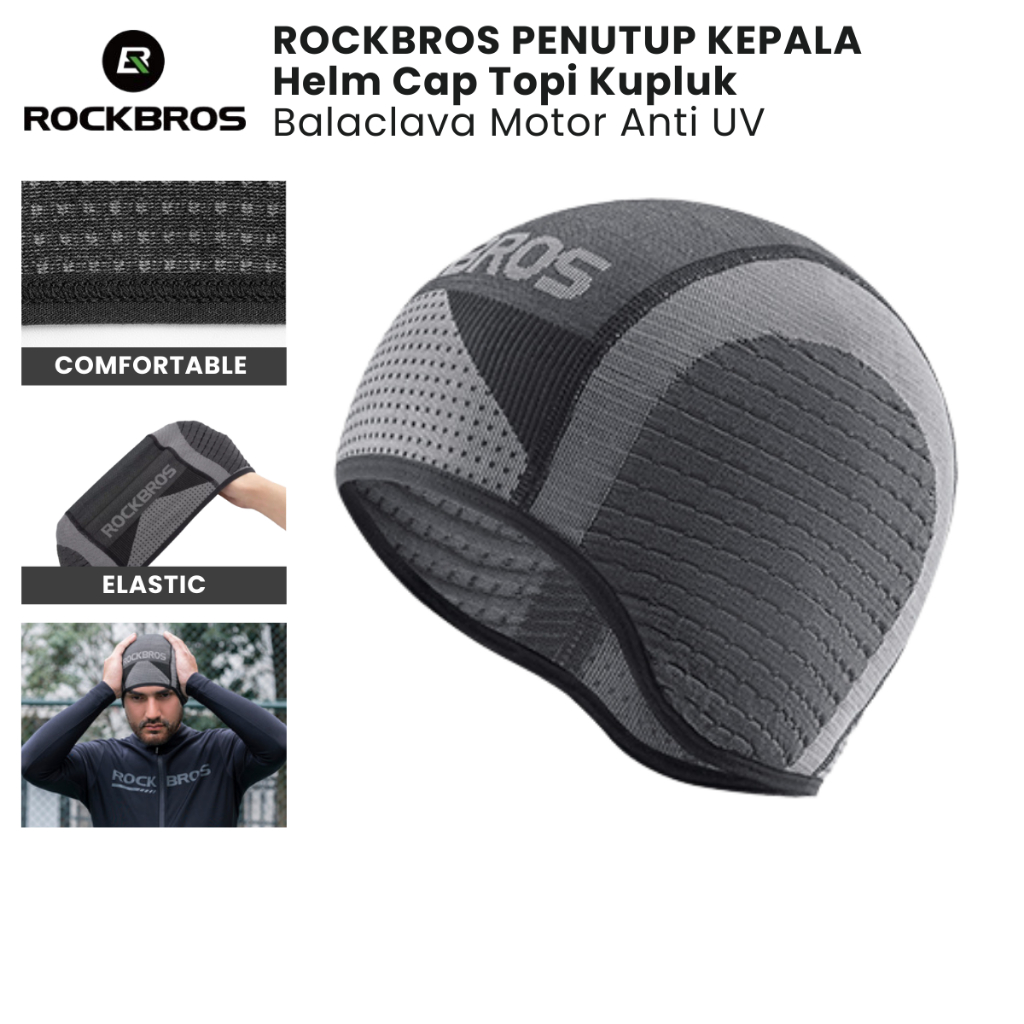 Jual Rockbros Penutup Kepala Helm Cap Topi Kupluk Balaclava Motor Anti ...