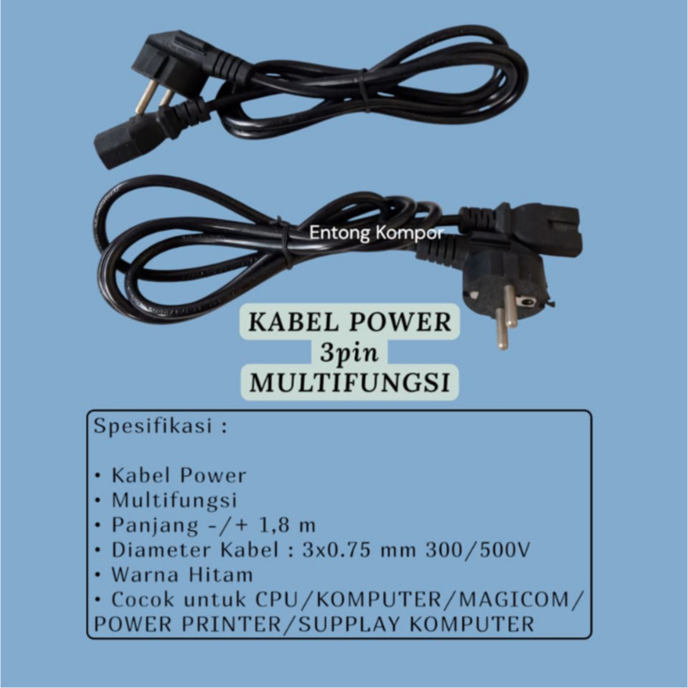 Jual kabel power 3pin kabel AC komputer CPU kabel magic com kabel ...