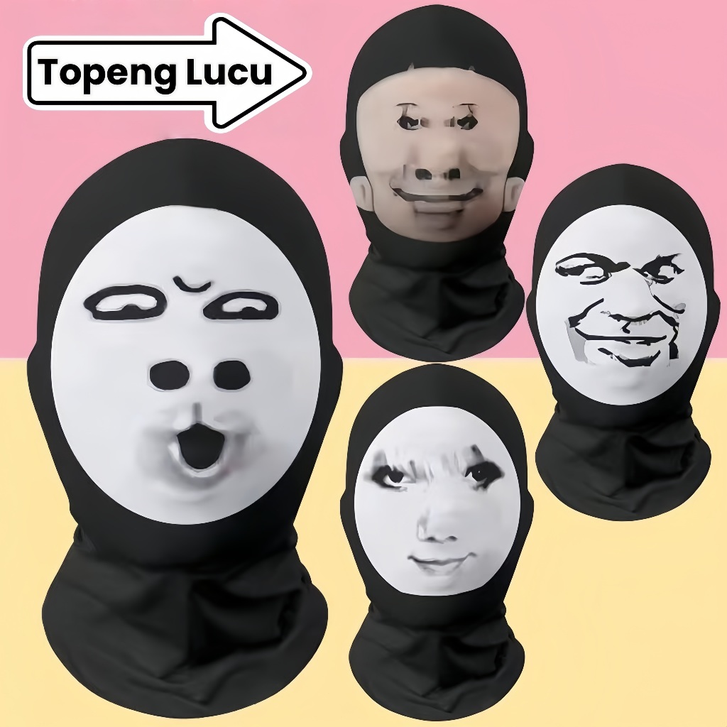 Jual Topeng 3D Cosplay Sepotong Jaring/Topeng Lucu untuk Peralatan ...