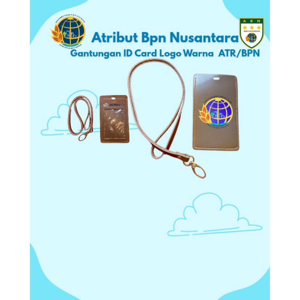 Jual Lanyard ID Card BPN PU lather Sablon Warna dan Hitam | Shopee ...