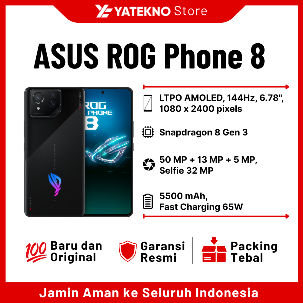 Jual (ORIGINAL) ASUS ROG Phone 8 12/256GB GARANSI RESMI ~ NEW | Shopee ...