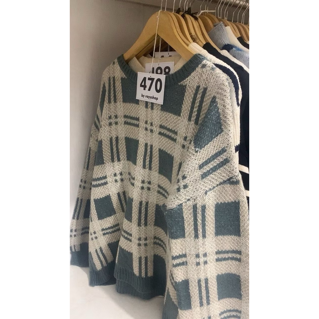 Jual [ PRELOVED ] SWEATER KNIT RAJUT BIGSIZE MOTIF | Shopee Indonesia