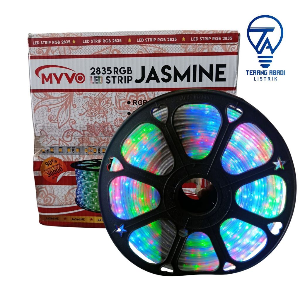 Jual LED STRIP MYVO JASMINE 100 MTR 2835 RGB per roll | Shopee Indonesia