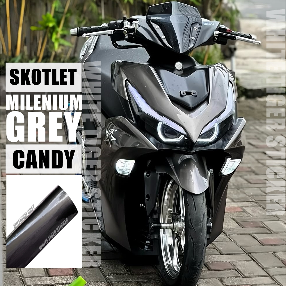 Jual SKOTLET STIKER MOTOR MILENIUM GREY SKOTLET DARK GREY CANDY SKOTLET ...