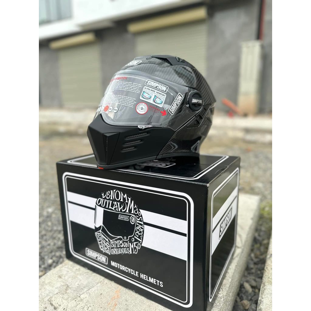 Jual Helm Modular Simpson Darksome Bandit Full Carbon (2XL) | Shopee ...