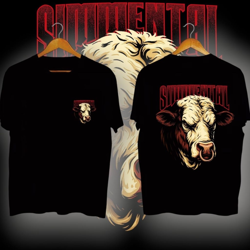 Jual kaos sapi desain sapi simental kaos peternak muda kaos sapi ...