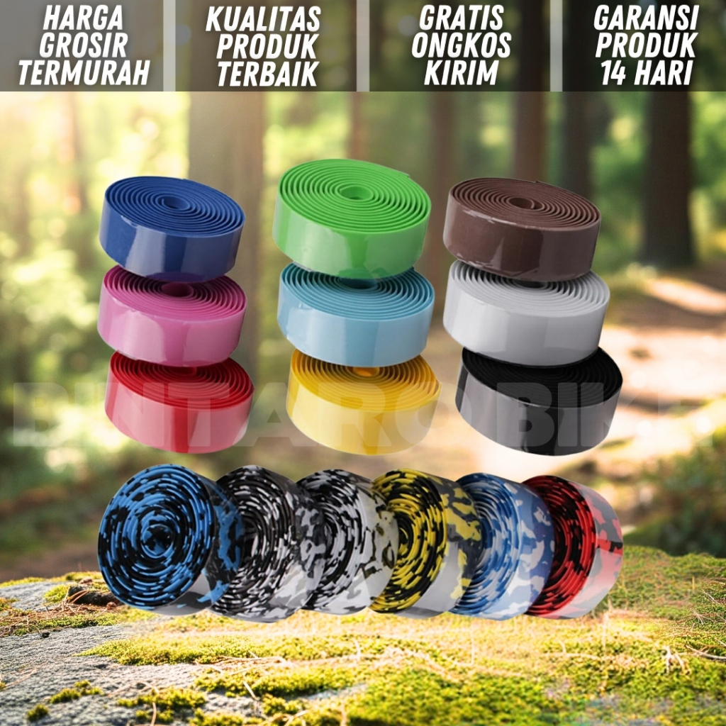 Jual 2 Roll Bartape Handlebar Sepeda Balap Fixie Dropbar Hand Grip ...
