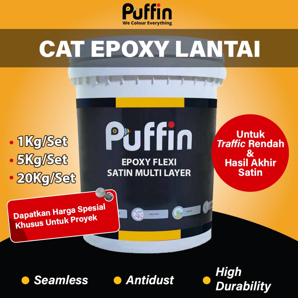 Jual Cat Epoxy Lantai Puffin Epoxy Flexi Satin MULTI LAYER | Shopee ...