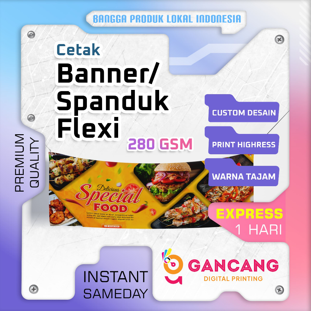 Jual Cetak Spanduk Banner Baliho Flexy 280gr | Digital Printing Murah ...