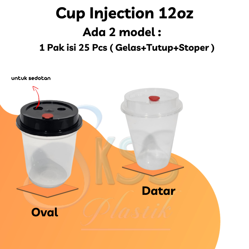 Jual Cup PP Injection 360ml 12oz l Gelas Plastik Boba Cheese Tea 360 ml ...