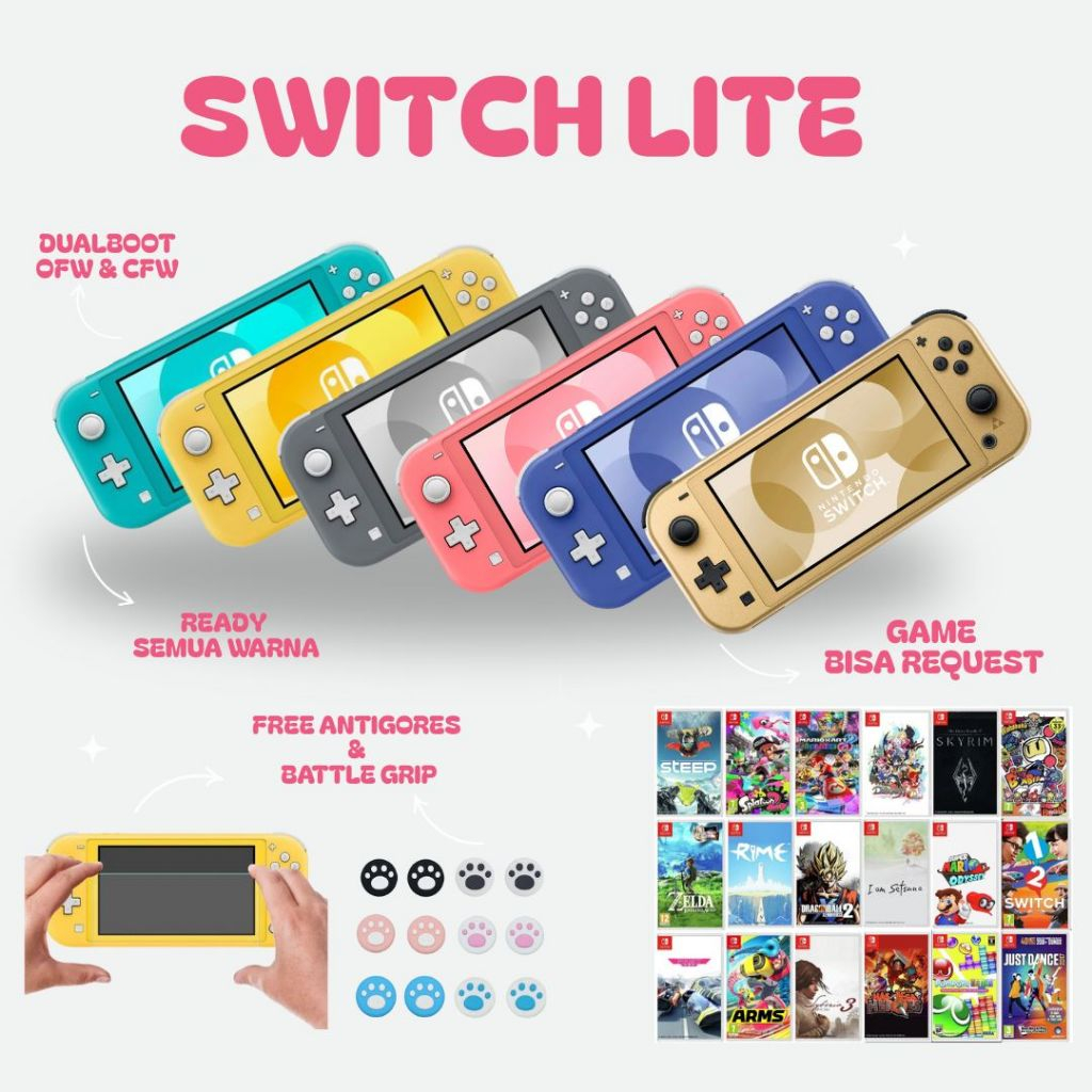 Jual Nintendo Switch Lite CFW Full Game | Shopee Indonesia