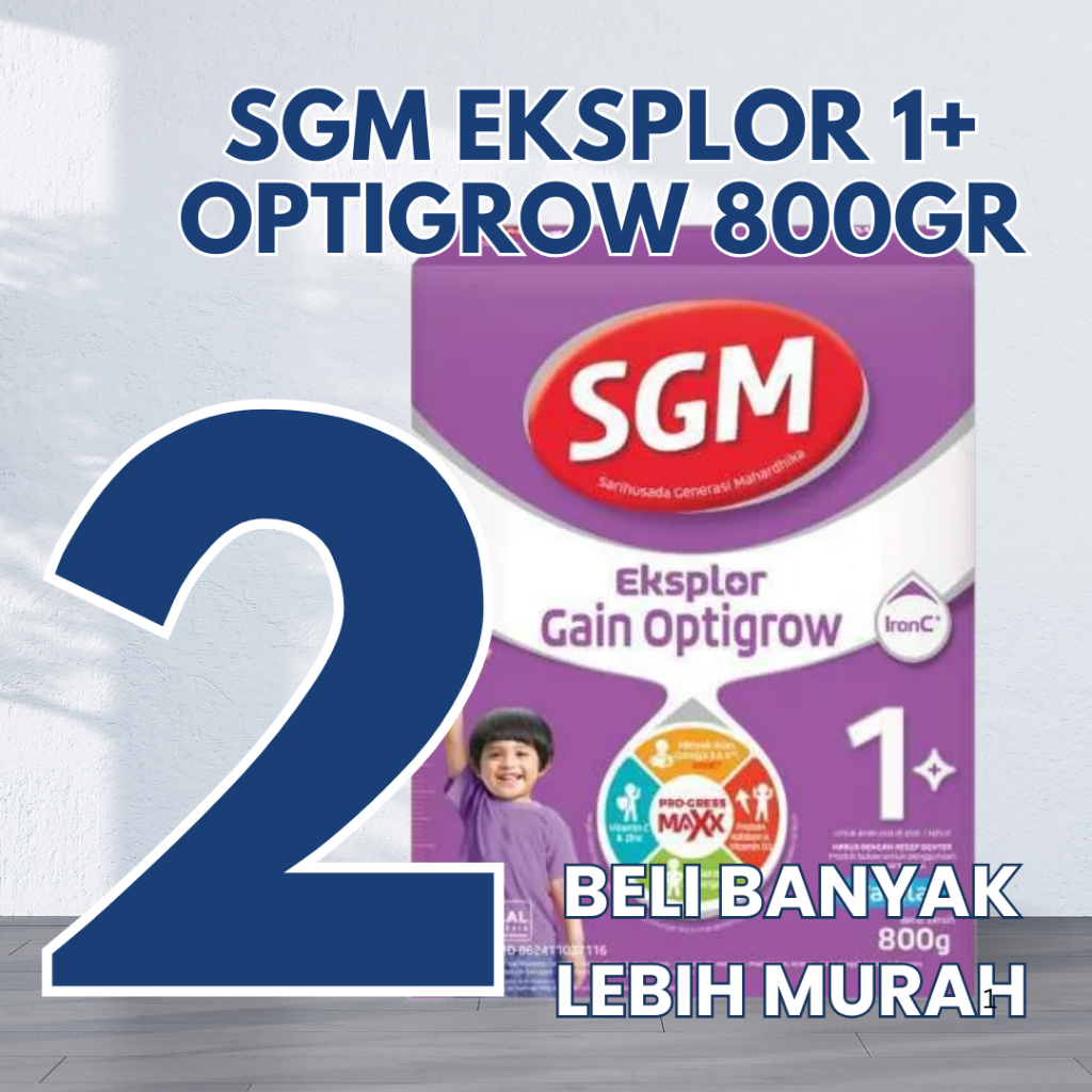 Jual (2 DUS) SGM Eksplor 1+ GAIN OPTIGROW 800gr | Shopee Indonesia
