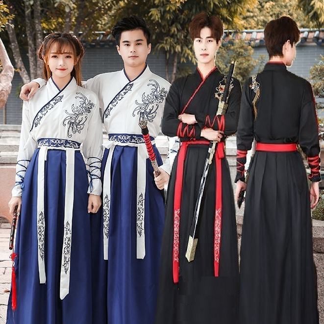 Jual kostum hanfu unisex wanita pria baju tradisional cina han yukata ...
