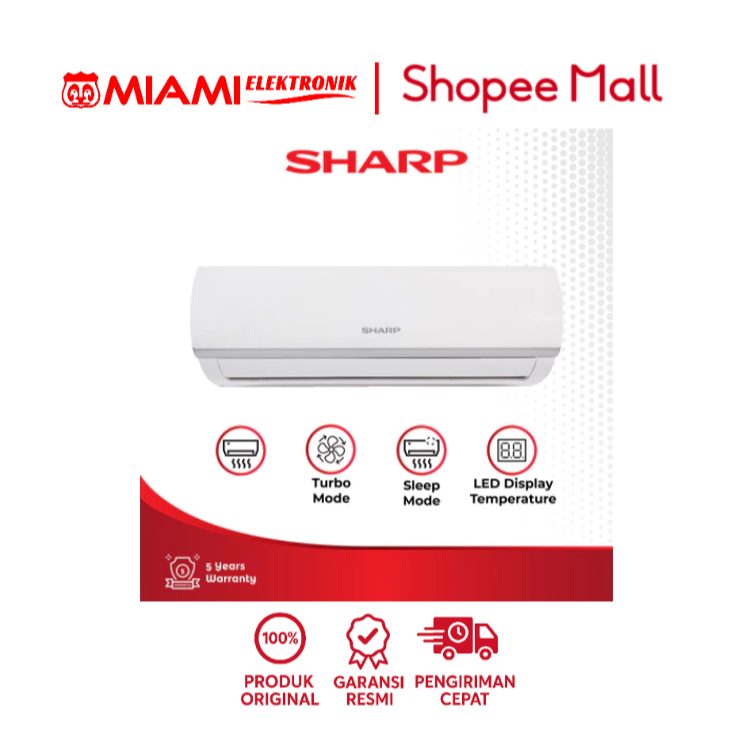 Jual SHARP AH-A18ZCY / AHA18ZCY AC SPLIT 2 PK STANDARD | Shopee Indonesia
