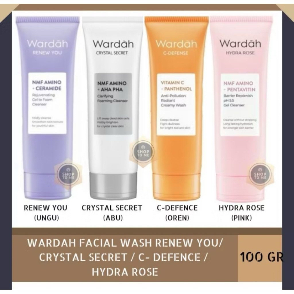 Jual [NEW] WARDAH NMF Amino Facial Wash 100 ml (Crystal Secret, Renew ...