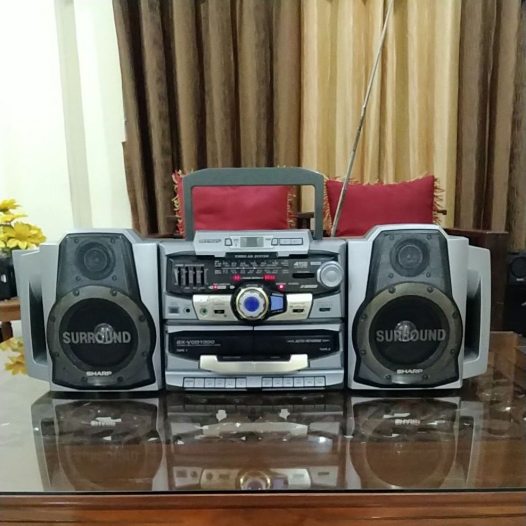 Jual Radio Tape DVD Player Sharp GX-VCD 1300L. Radio, tape deck 1 dan 2 ...