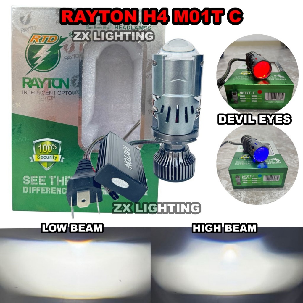 Jual Lampu Utama Mini Projie H4 Rayton Ada Devil M01T C Selenoid High Beam Terbaru Dari RTD ...